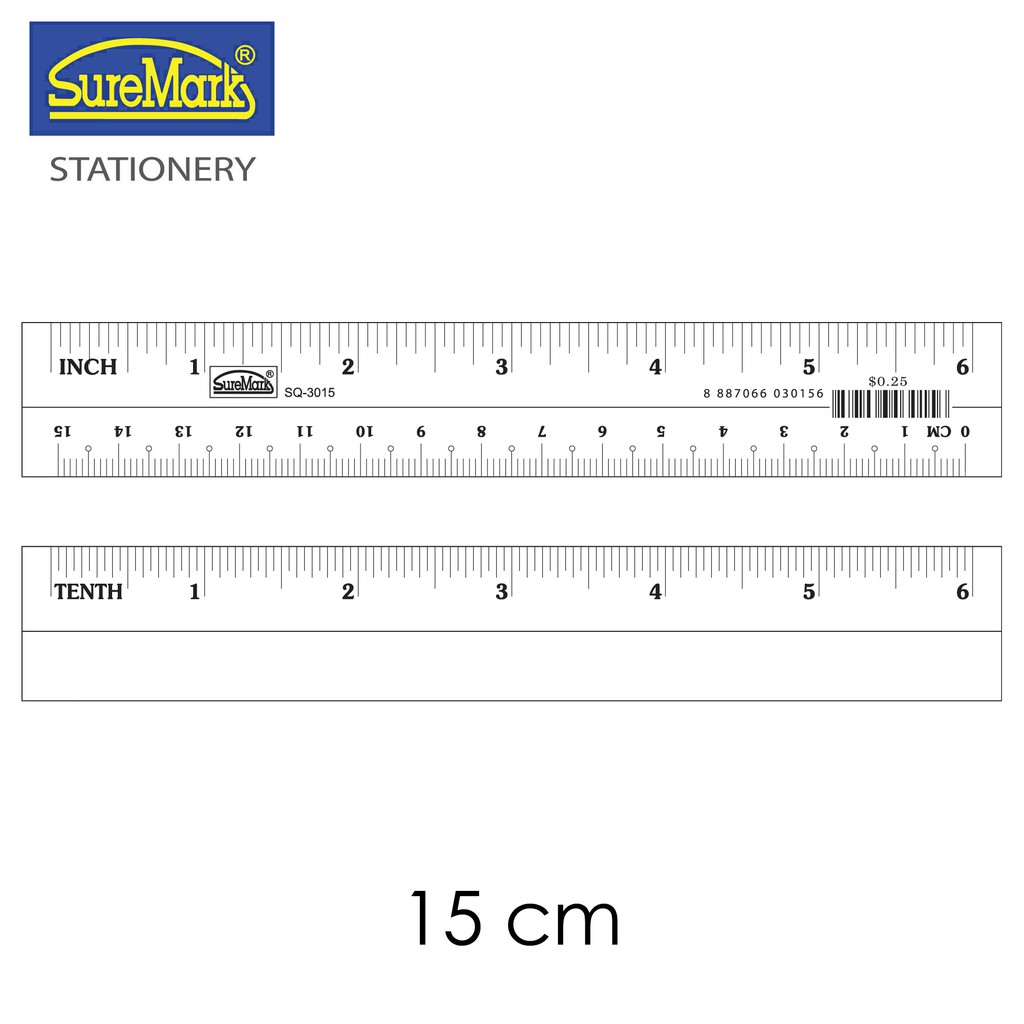 Suremark Plastic Ruler - 15 cm (70 pcs per packet) | Shopee Singapore