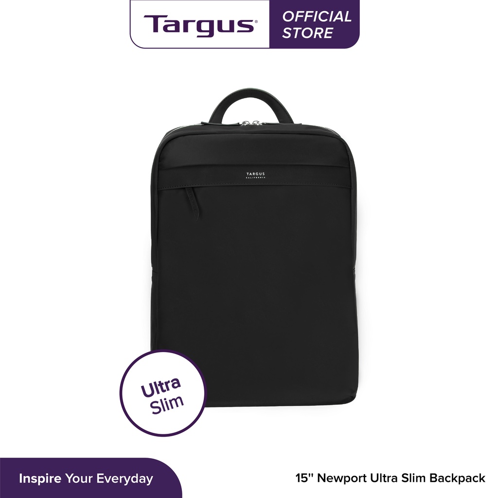 Targus California Newport Extension 15" Ultra Slim Backpack Black/Tan ...