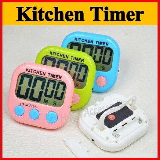 Digital Kitchen Timer Loud Alarm Cooking Countdown Timer Large LCD ...
