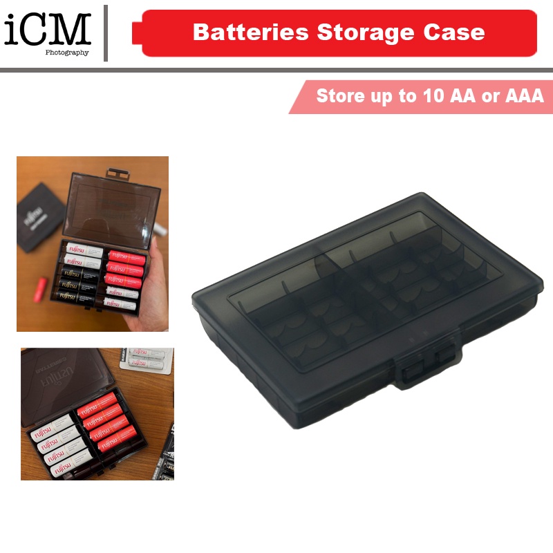 Battery Holder Storage Case AA AAA Box Case (10 slots) | Shopee Singapore