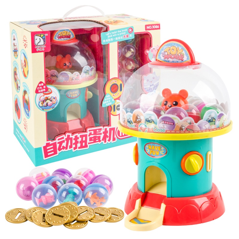 Montessori Mini Vending Capsule Machine Toy Gacha Gashapon Dispenser ...
