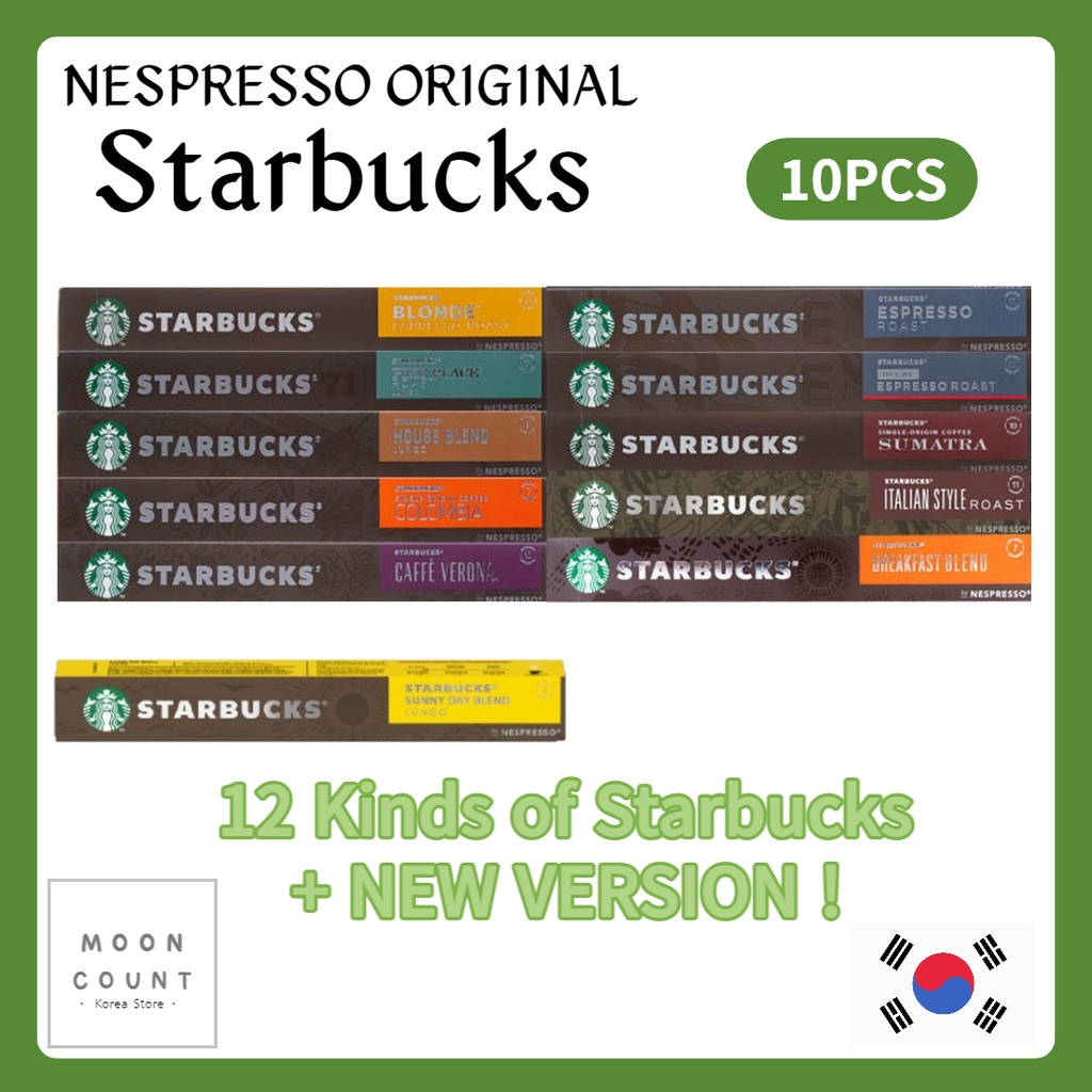 [NESPRESSO CAPSULE] 12 types of STARBUCKS BY NESPRESSO CAPSULE | Shopee ...