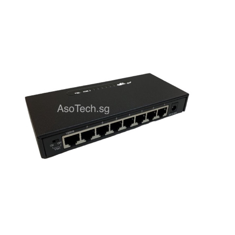 Network RJ45 Ethernet LAN Desktop Unmanaged Switch 8 Port 10/100Mbps ...