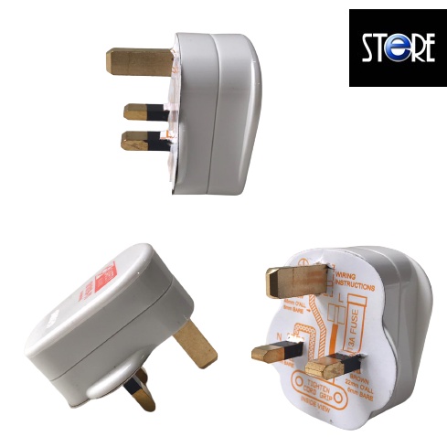 Standard 3 Pin Plug Head with Singapore Safety Mark (13Amp Fused Plug ...
