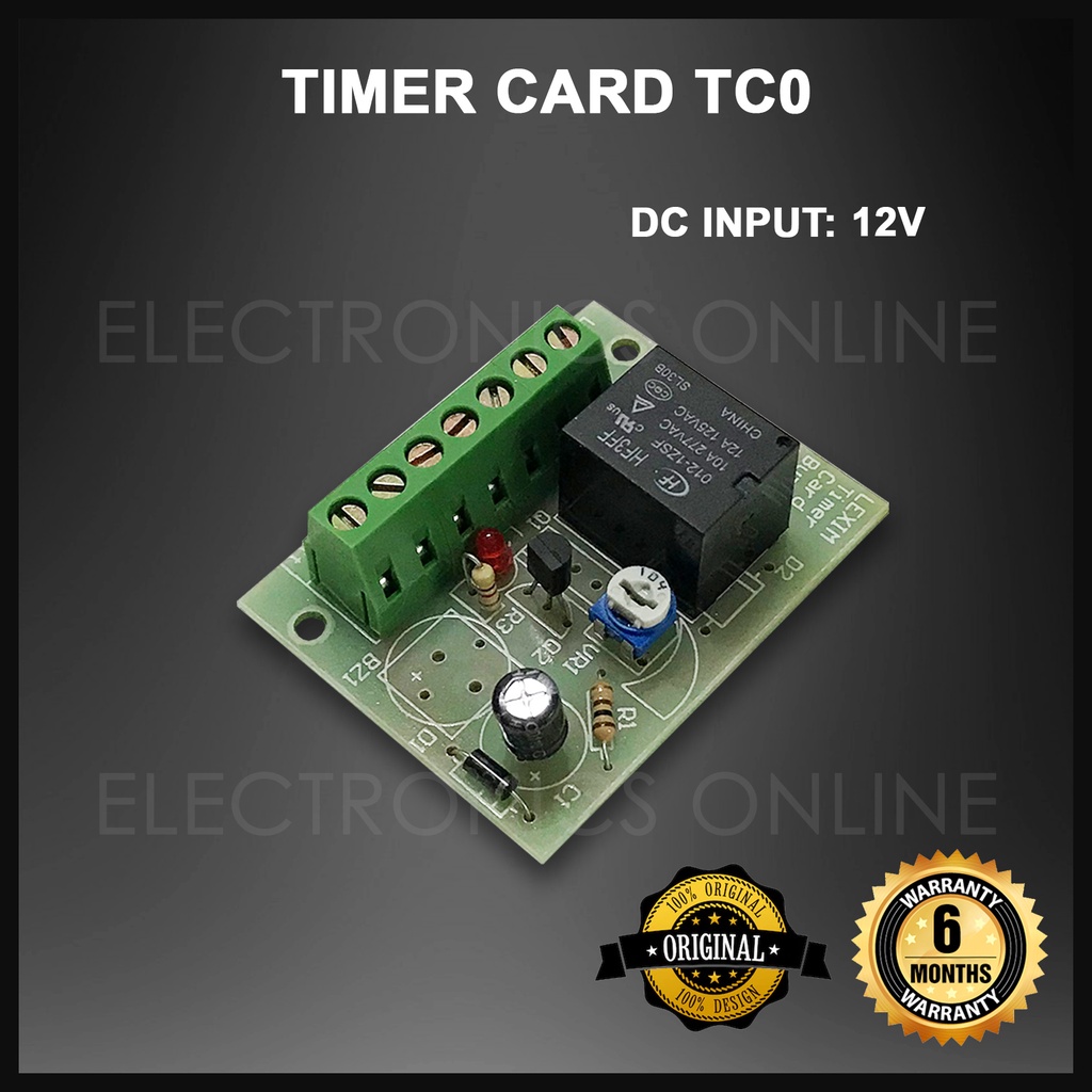 TIMER CARD 12V 24V For EM Lock Autogate Lighting Siren Alarm Strobe ...