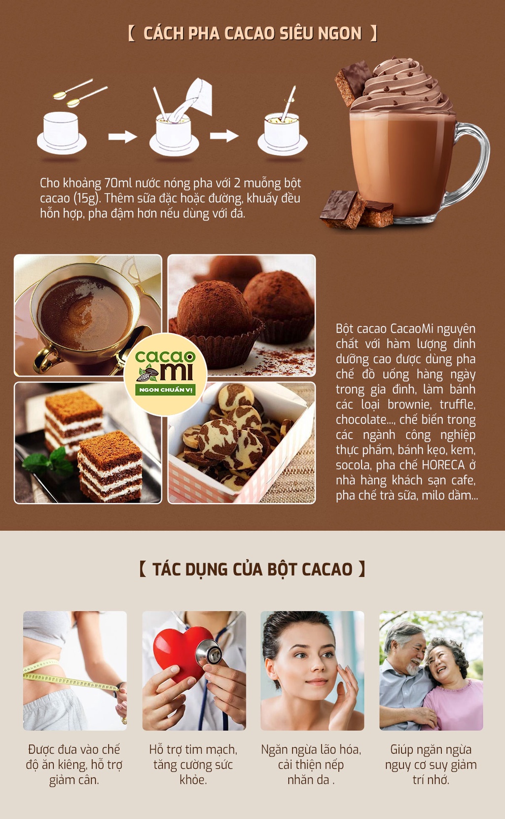 CACAOMI Premium unsweetened pure cocoa powder, dark taste, export ...