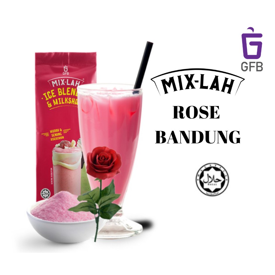 ROSE BANDUNG LATTE ICE BLENDED MILKSHAKE AIR BALANG BIG CUP BOBA TEA ...