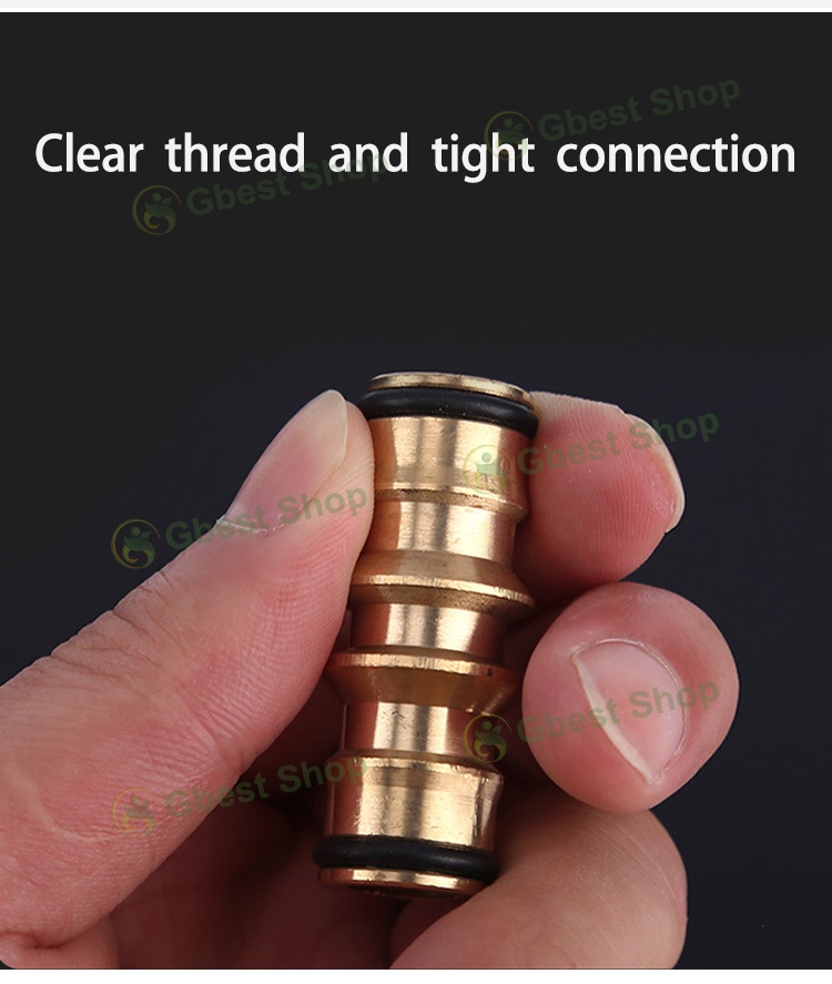 1/2" Double Connector 2 Way Garden Brass Hose Connector Joiner Coupler ...