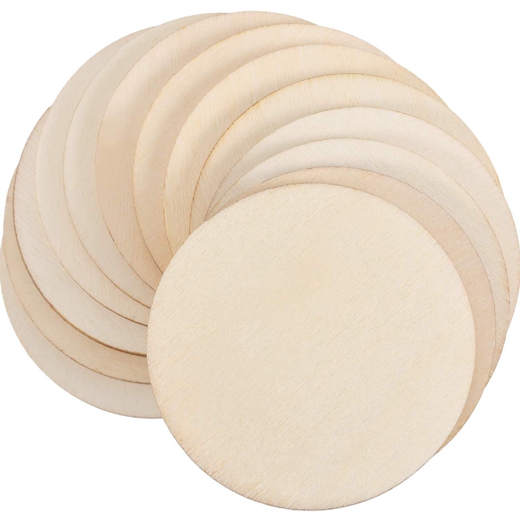 50 Pcs 2 Inch Round Disc Unfinished Wood Circle Wood Pieces Wooden ...