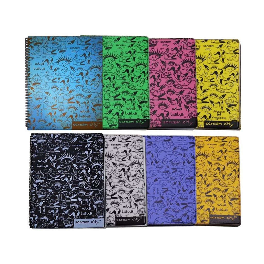 [SG] Azone A4 Scream City Ring Notebook [Evergreen Stationery] | Shopee ...