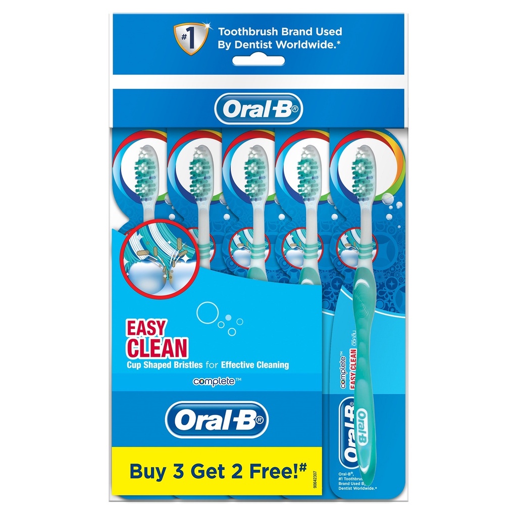 Oral-B Easy Clean Toothbrush Assorted (3's/5's) | Shopee Singapore