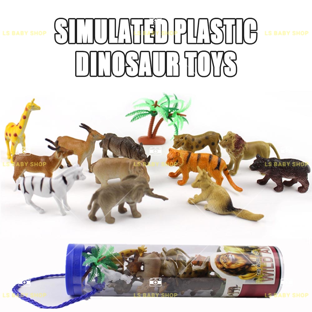 BABYGIFT 12Pcs Set Mini Dinosaur Realistic Tyrannosaurus Trex Monsters ...