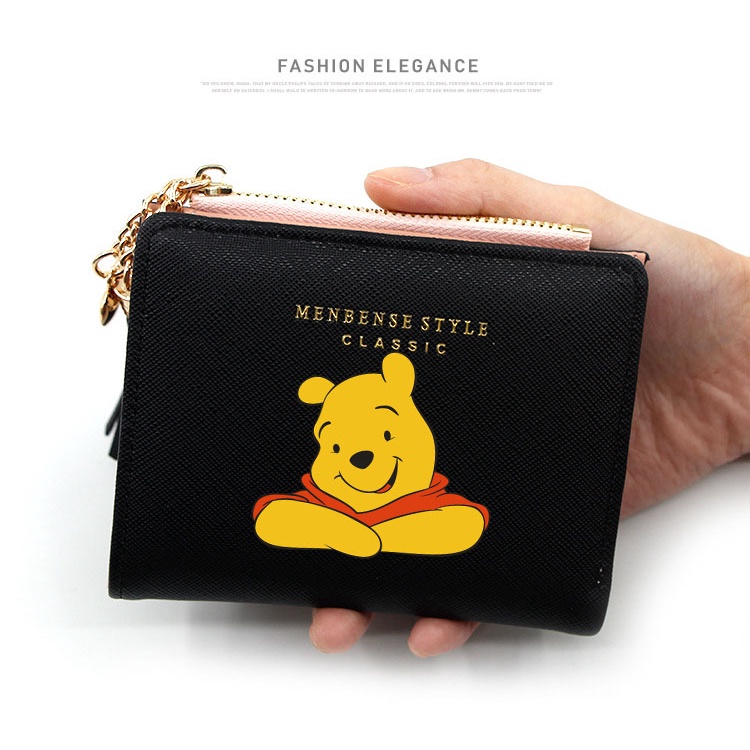 Two Fold Tassel Wallet Winnie The Pooh Wallet Fashion Cartoon Purse ...