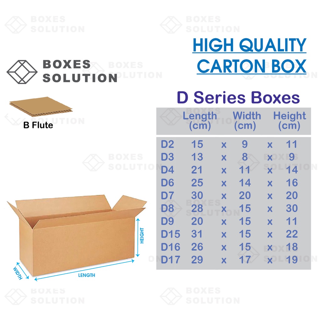 D Series Box - Packaging Box Carton Box Packing Box Paper Boxes Kotak ...