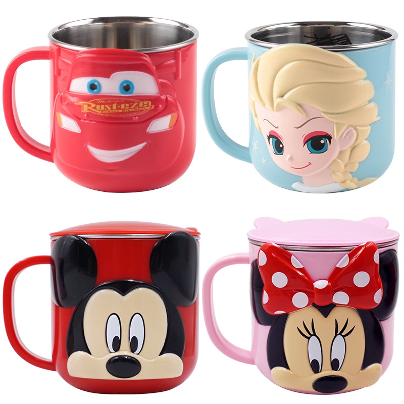 Disney Kids Drink Water Cups Children Baby Milk Cup Cartoon Creative ...