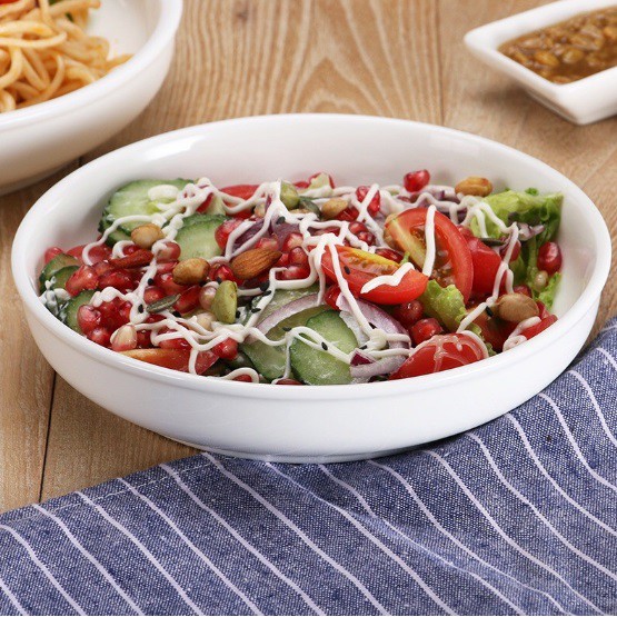 Porcelain Deep Plate / Dish Plate/ White Porcelain Plate Deep Salad ...