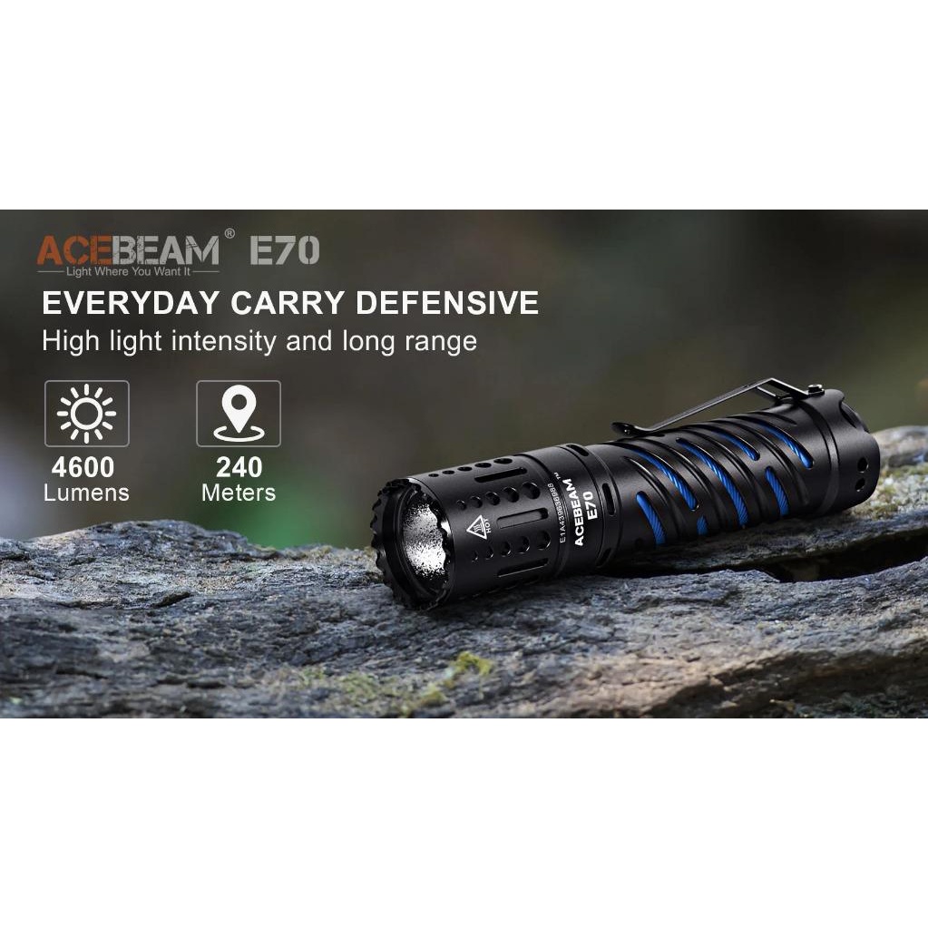 Acebeam E70 4,600 Lumens Compact LED Flashlight | Shopee Singapore
