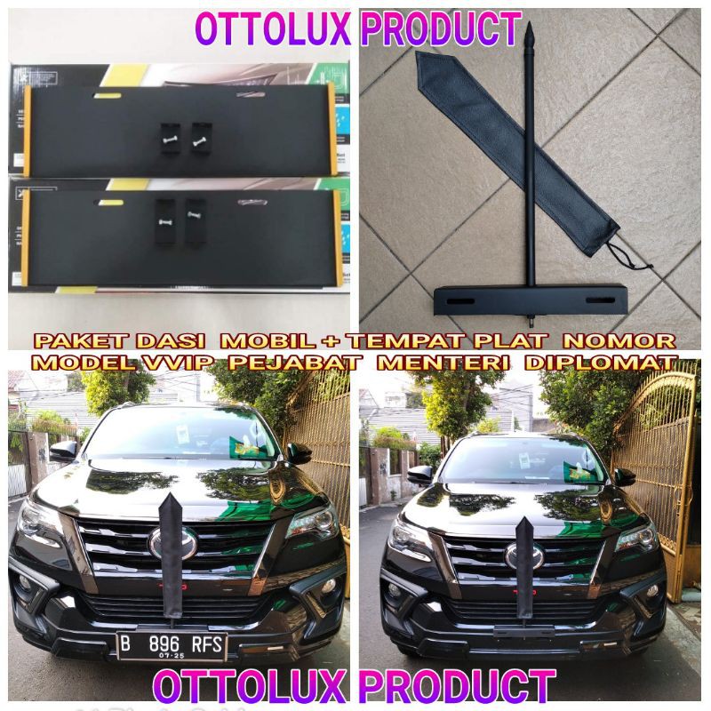 Car tie package with number plate holder, Official lux Vvip model ...