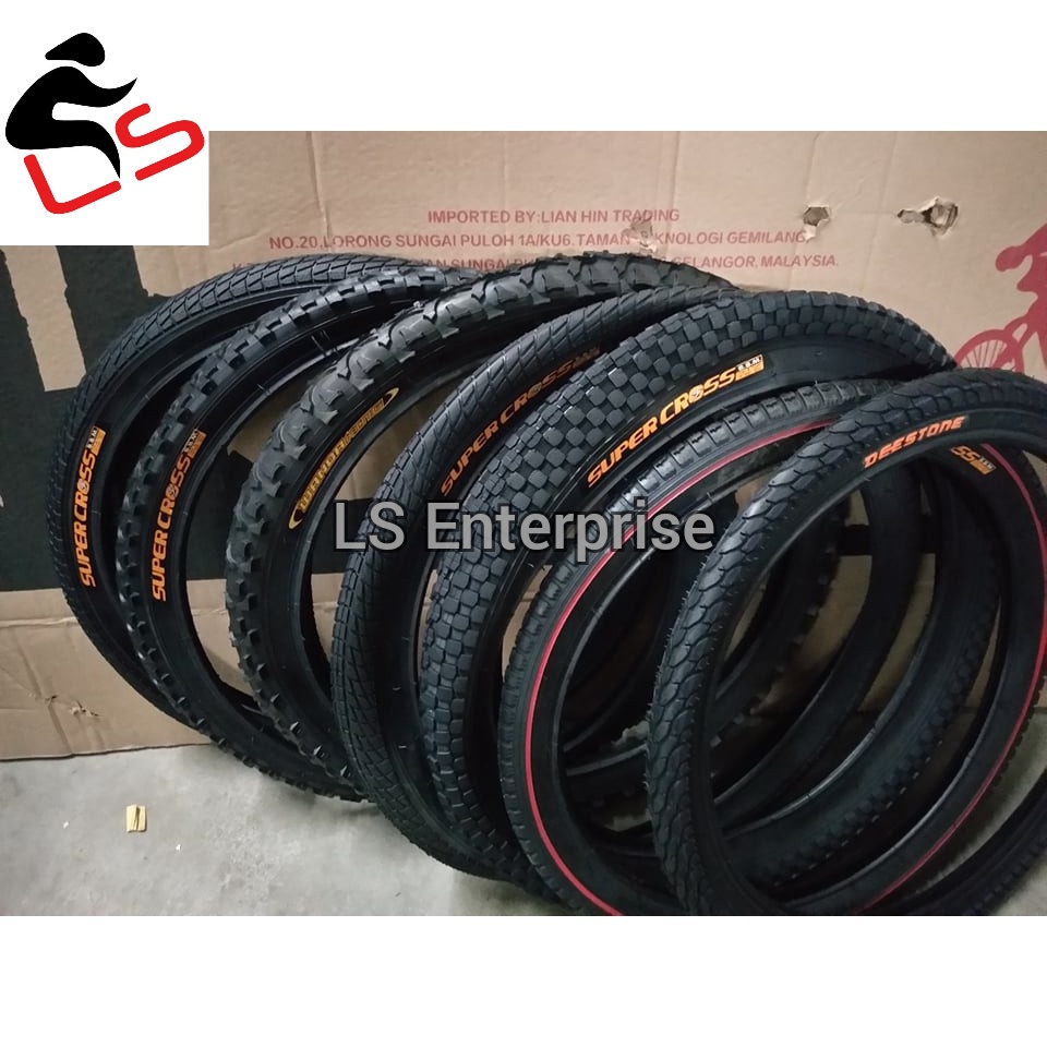 Bicycle Tyre Tire Tayar Basikal 12" 16" 20" 24" 26" MTB BMX (1pc ...