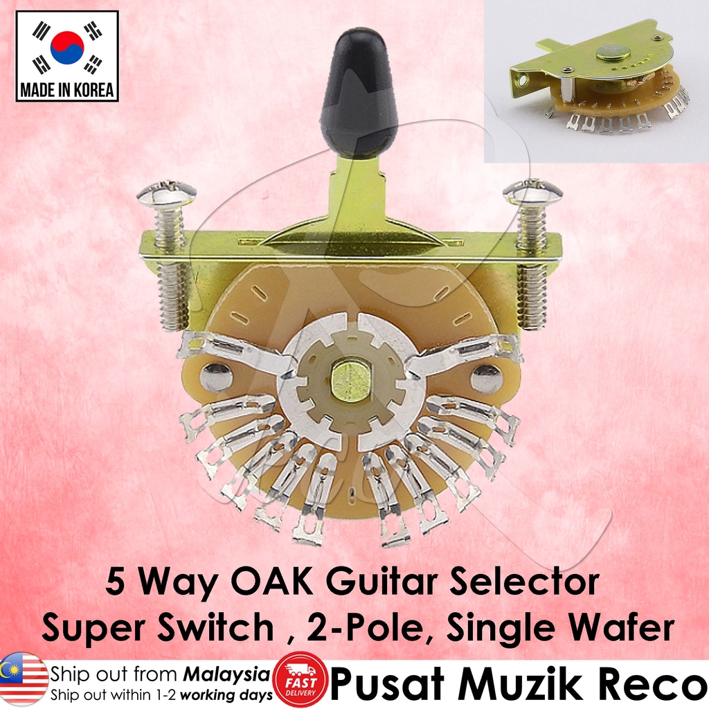 RM 5 Way Oak Grigsby Guitar Selector Super Switch 2-Pole Single Wafer ...
