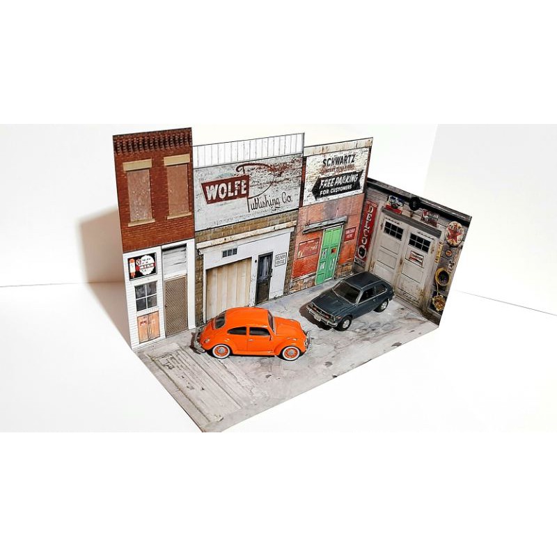Old Garage papercraft Diorama | Shopee Singapore
