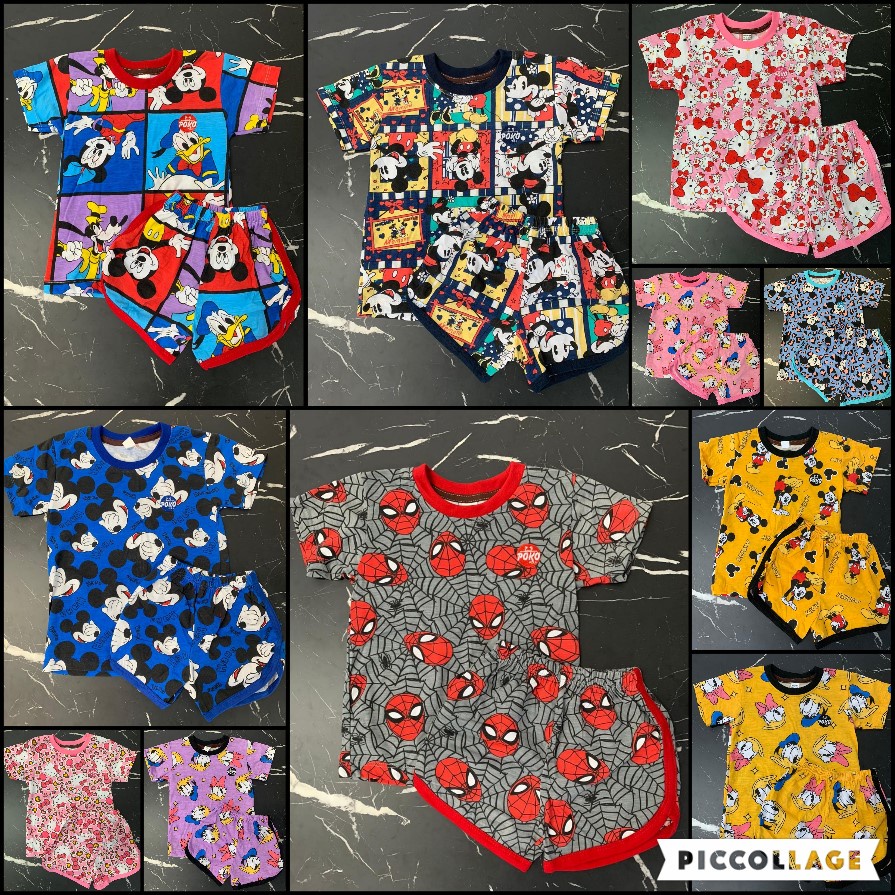 POCO KIDS CASUAL SET (MICKEY/DONALD/HELLO KITTY/SPIDERMAN) (BKK01 TO ...