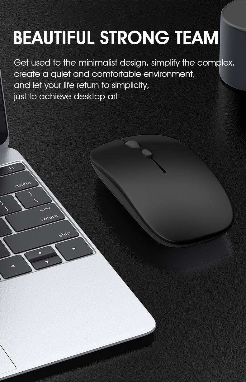 HXR Wirless Mouse 2.4Ghz Silent Gaming Quiet Slim Mini Rechargeable ...