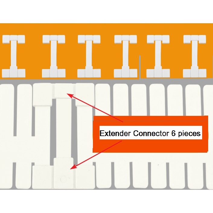 6 pcs Extender Connector PARTS for Drawer Divider Partition Organizer ...