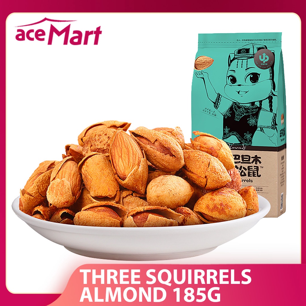 Three Squirrels Almond 185g | Shopee Singapore