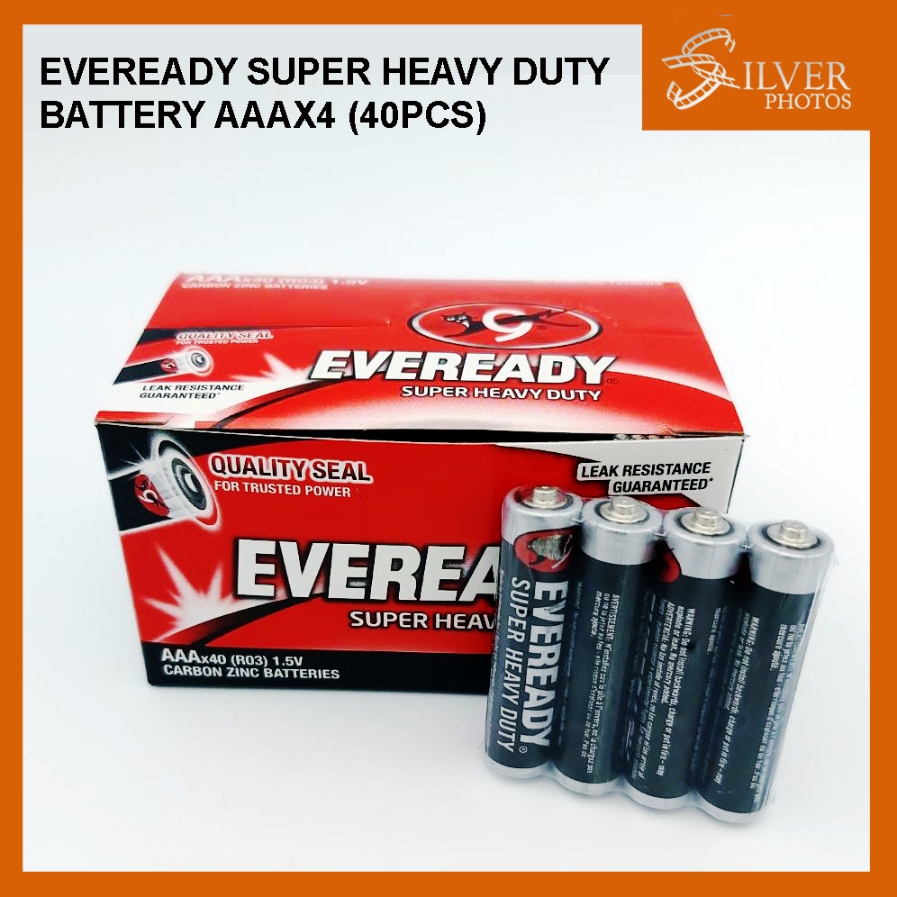 1 Box (40pcs) Eveready AAA(3A)×4 Super Heavy Duty Battery | Shopee ...