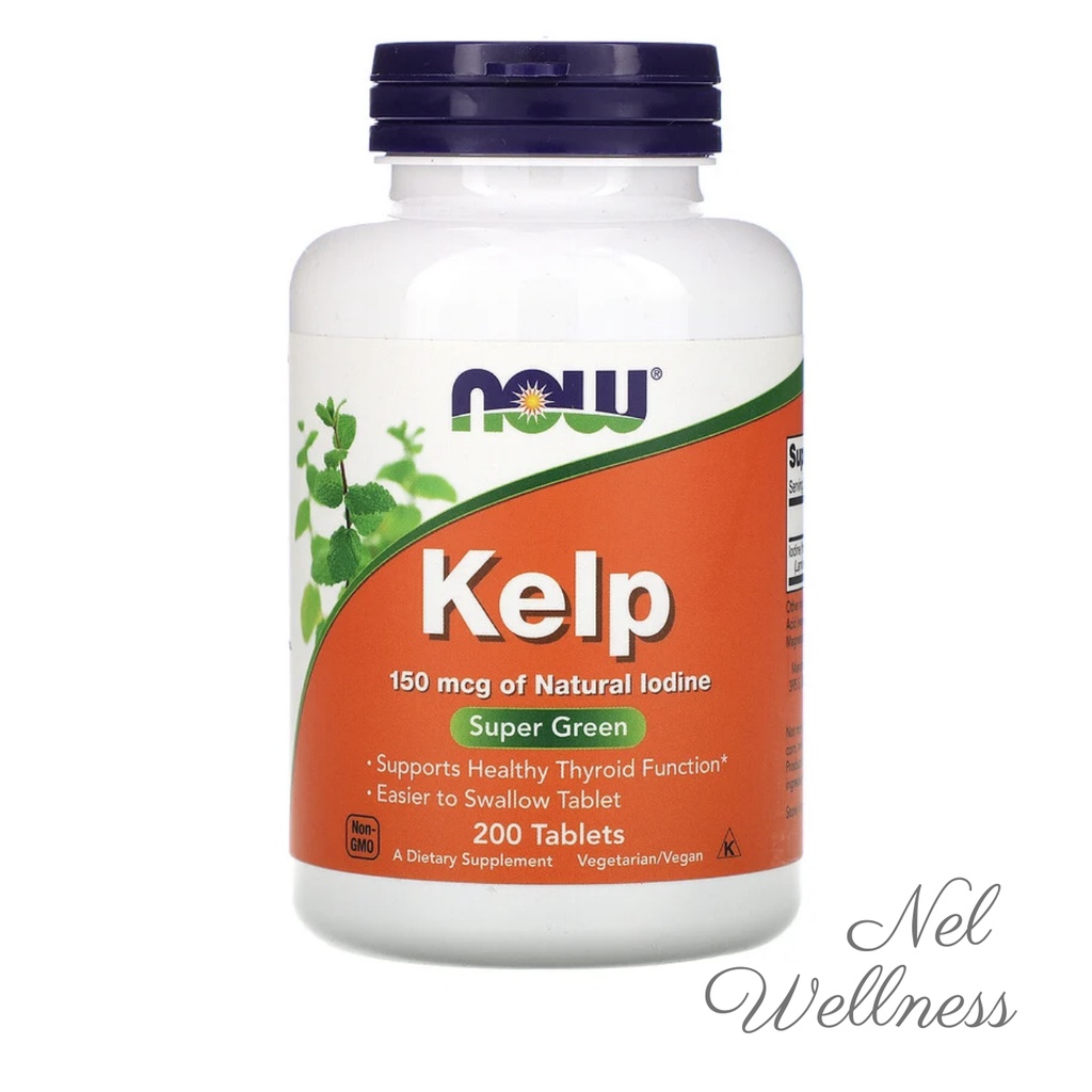 [Support Healthy Thyroid Function] EXPIRY 2026 Now Foods Kelp 150mcg Iodine 200 Tablets / 200 ...