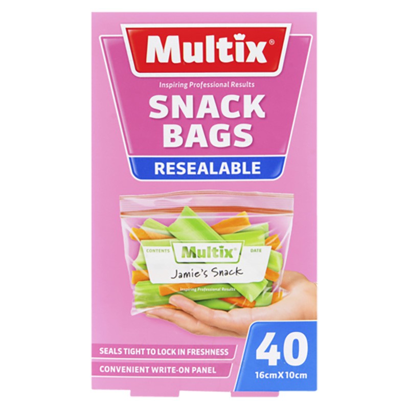 [Bundle of 4] Multix Resealable Snack Bags 40 bags MT0018 | Shopee ...