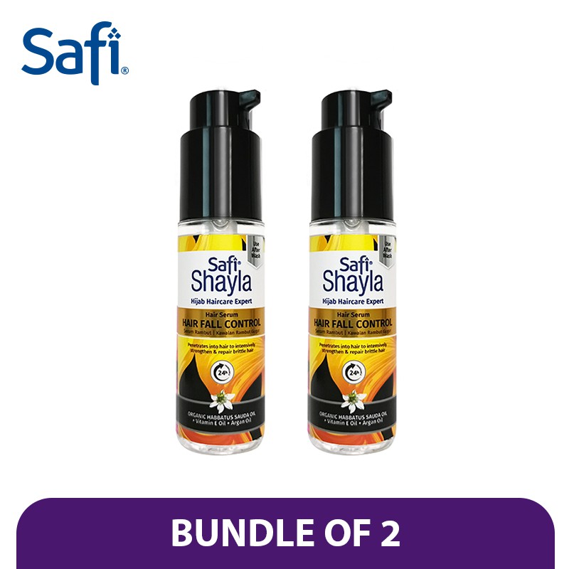 [Bundle of 2] SAFI Shayla Hair Serum Hair Fall Control 50ml x2 [Halal ...