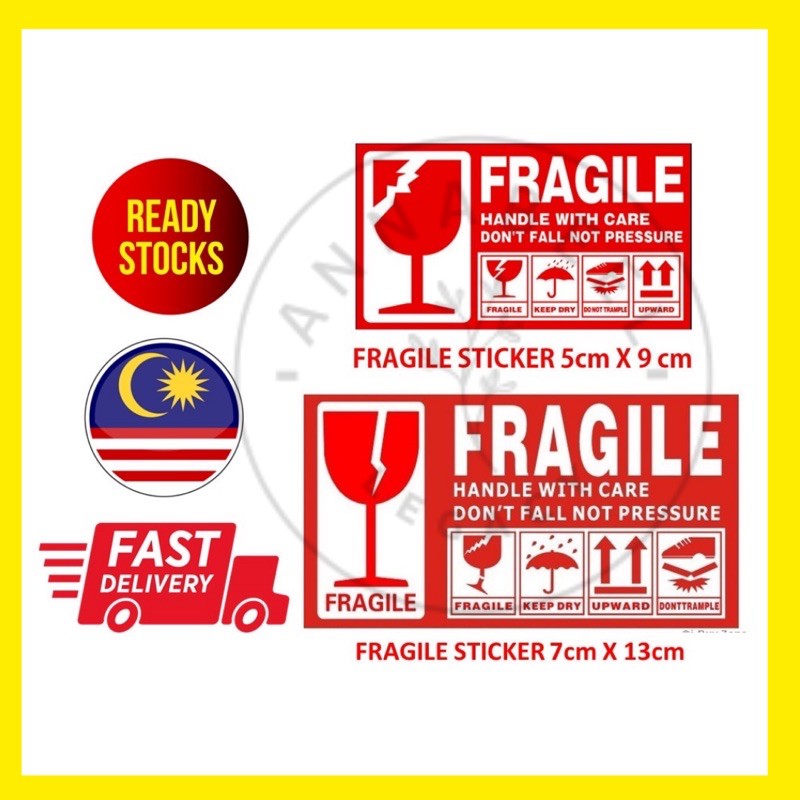LABEL MUDAH PECAH (FRAGILE STICKER) | Shopee Singapore