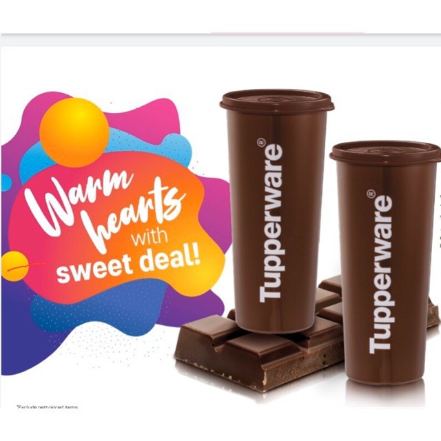 LIMITED EDITION Tupperware Chocolate Tumbler 470ml (1pcs) | Shopee ...