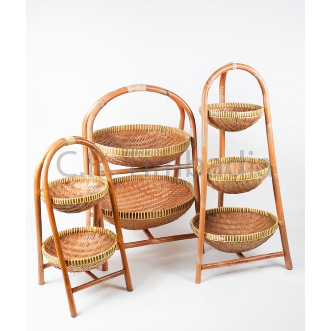 Tiered Rattan Onion Rack / Onion Rack / Multipurpose Rattan Rack ...