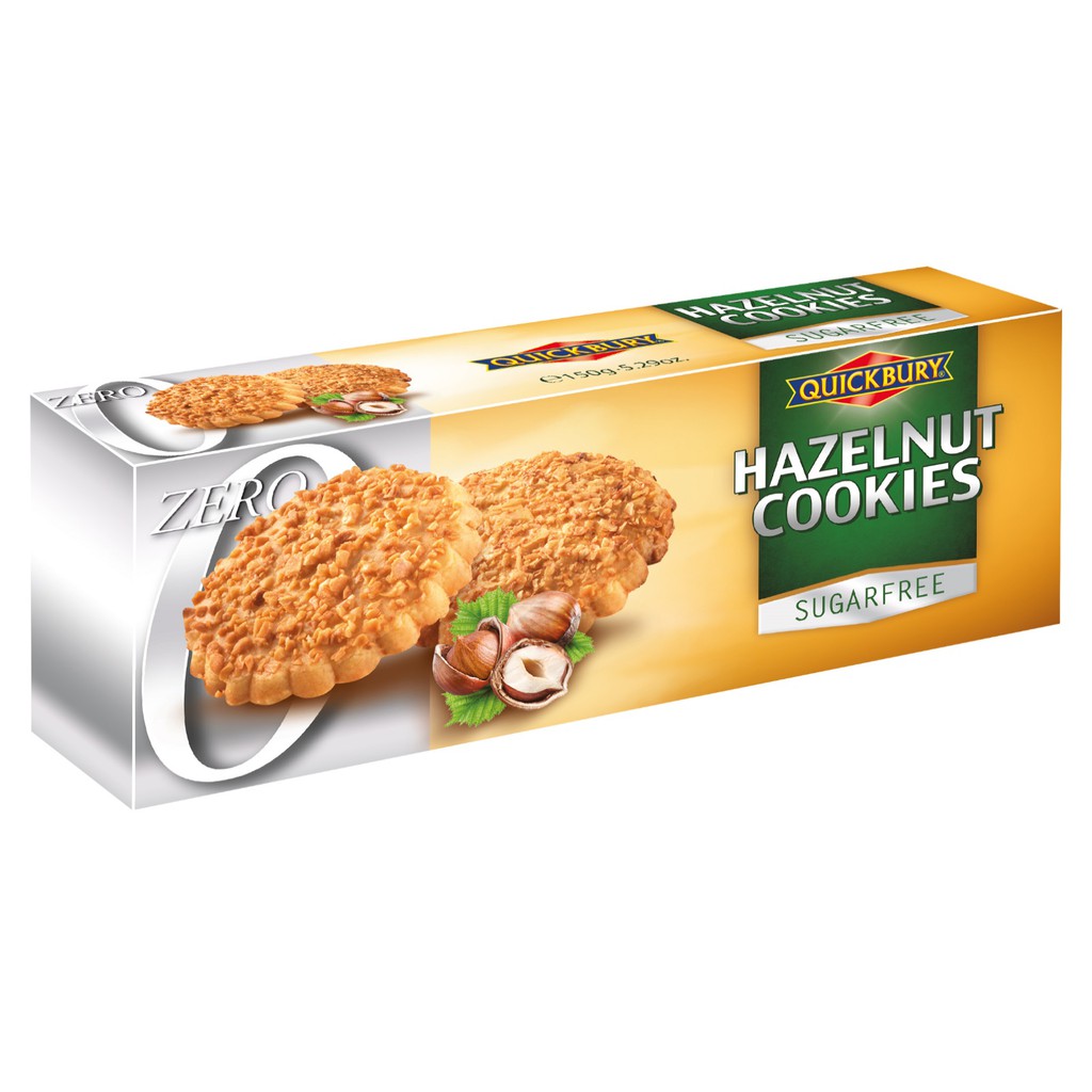 Quickbury Sugar Free Hazelnut Cookies 130g | Shopee Singapore