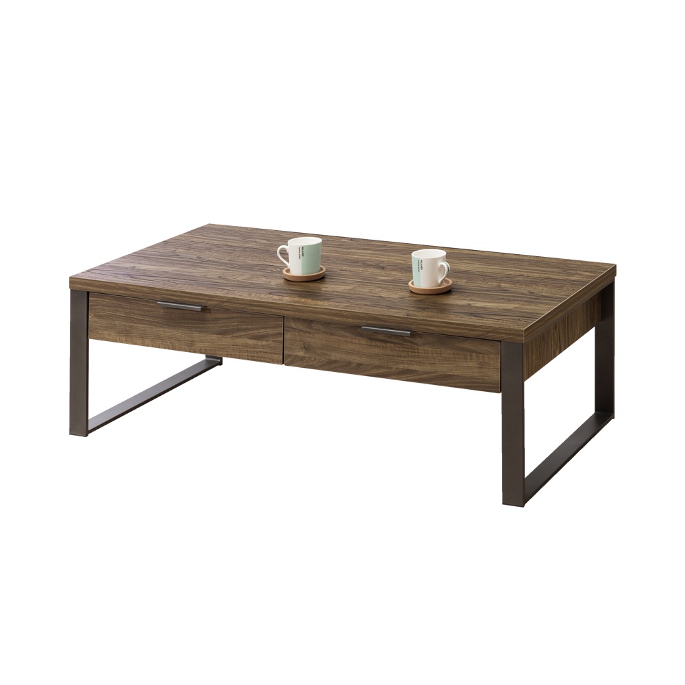 VHIVE Carina 1.2m Coffee Table (120cm Walnut/Black Low Table) | Shopee Singapore