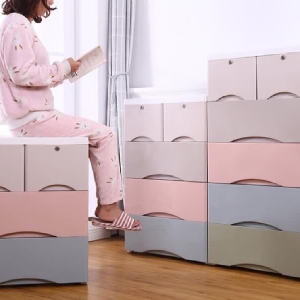5tier Drawers Plastic Cabinet Storage Shelf Rack | Shopee Singapore