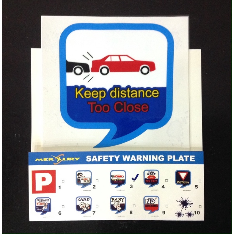 KEEP DISTANCE TOO CLOSE Car GLASS STATIC STICKER | Shopee Singapore