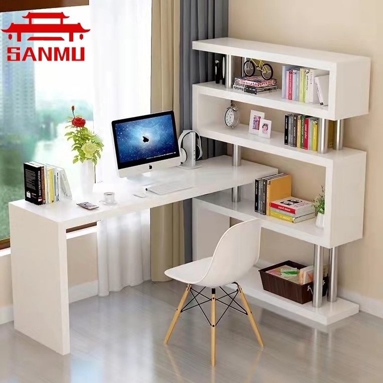 Study Table with Bookshelf Long Table Corner Table Laptop Table ...