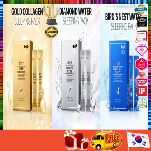 [SNP]1BOX 20EA💝KOREA MASK💝Gold Collagen Bird's Nest Aqua Charcoal Mineral Black Diamond Pearl ...