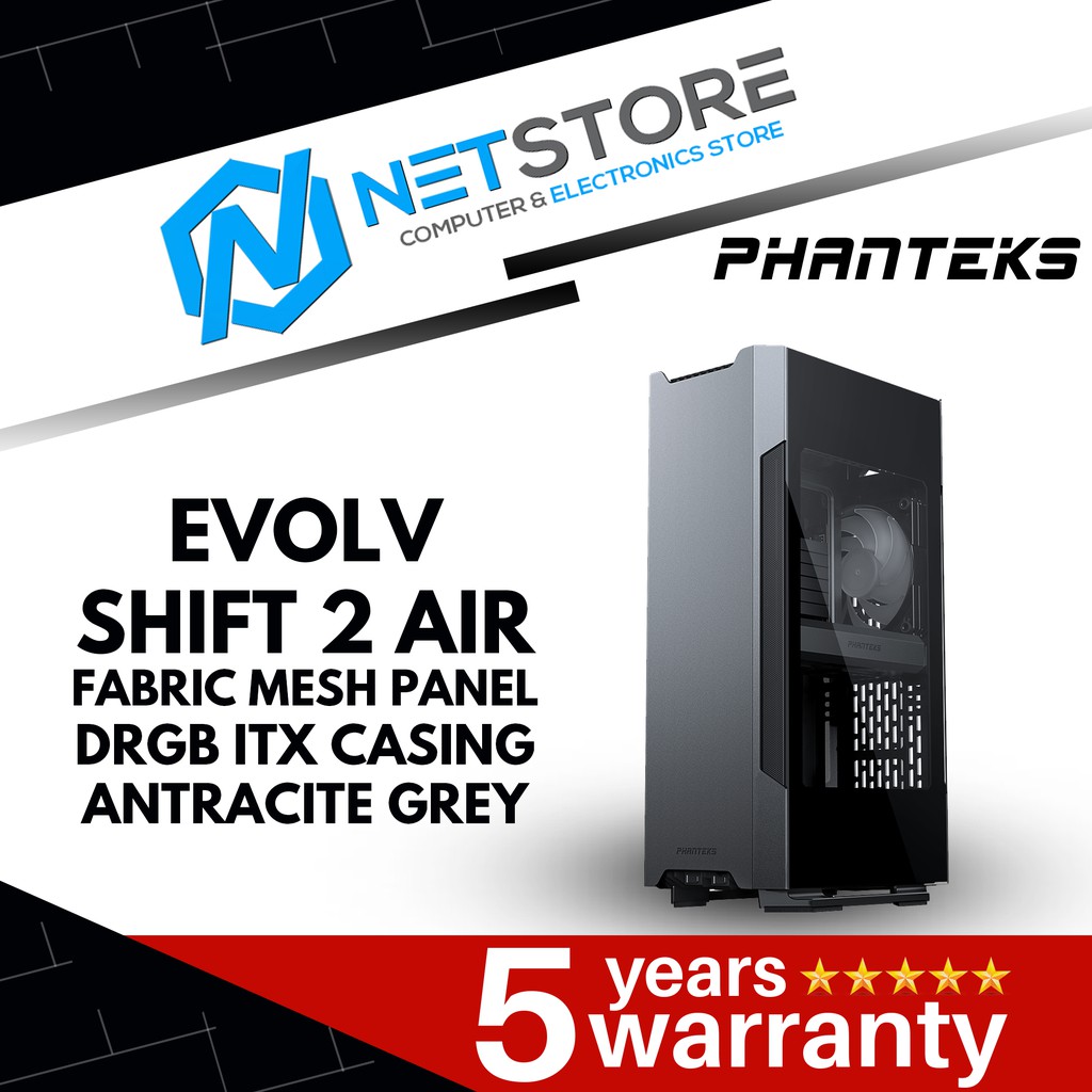 PHANTEKS EVOLV SHIFT 2 AIR FABRIC MESH PANEL DRGB ITX CASING ANTRACITE ...