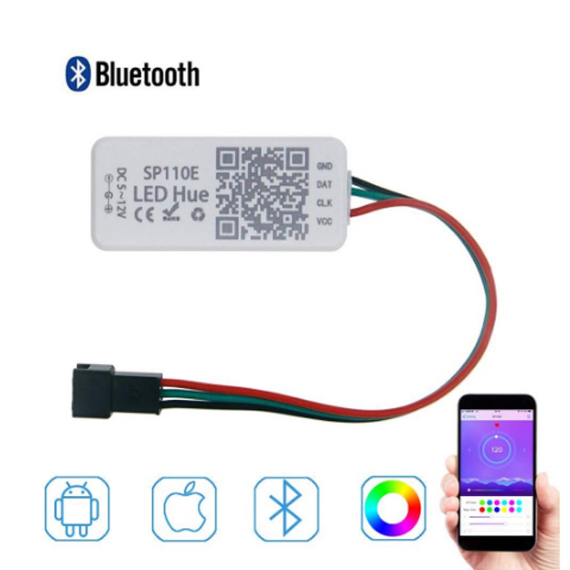 Sp110e Bluetooth Pixel Led Strip Light Controller Ws2811 Ws2812b Ws2812