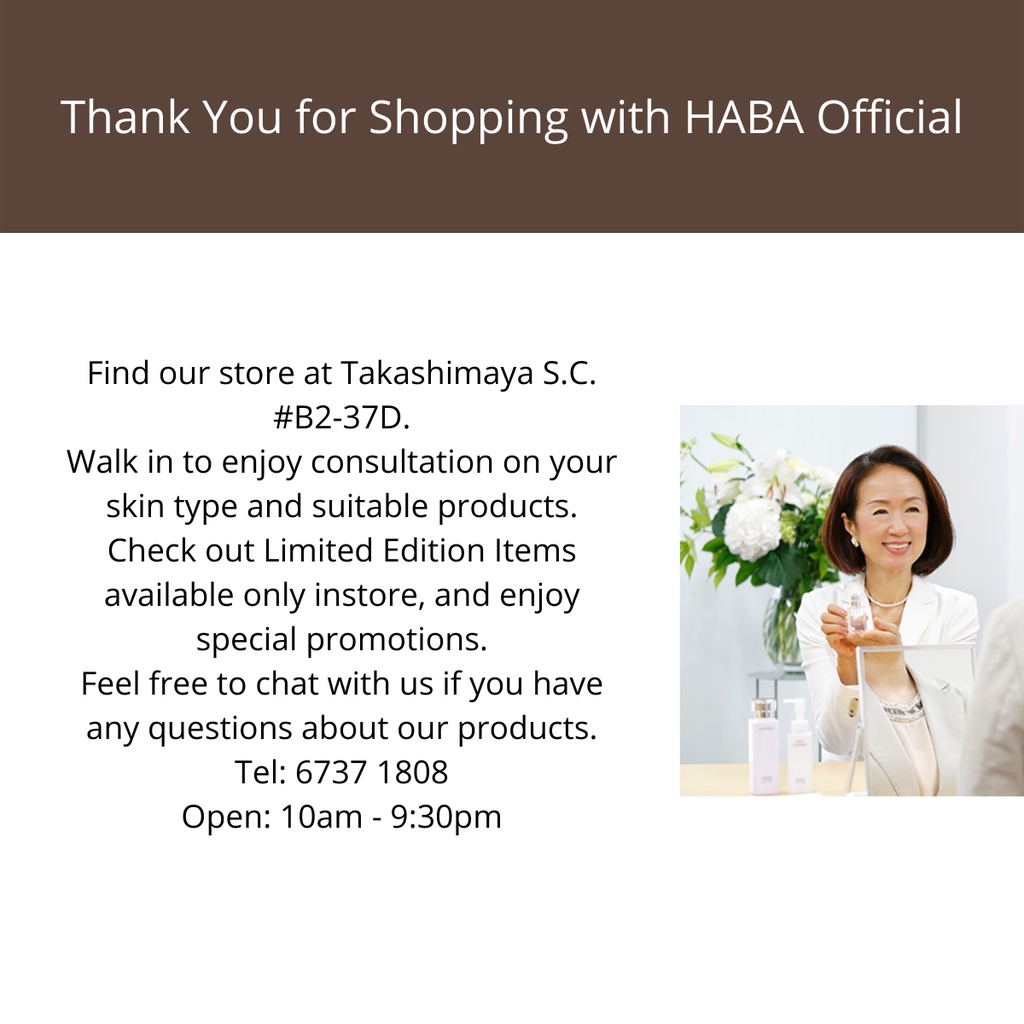 HABA Additive-Free Squalane II (99.9% Pure Plant based Squalane Oil) 15ml / 30ml / 60ml | Shopee ...