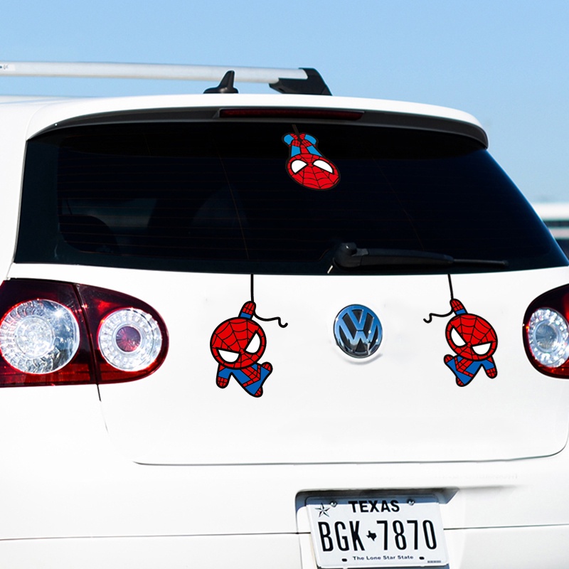 Spiderman Car Sticker Reflective Waterproof Helmet Decorative Stickers ...