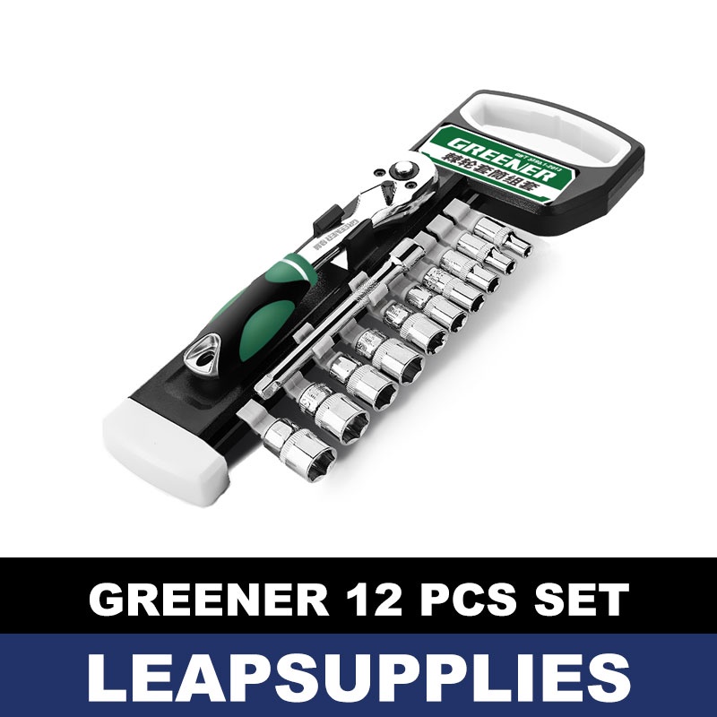 Greener 12 Piece Ratchet Set | Bike Spanner Tools | Shopee Singapore