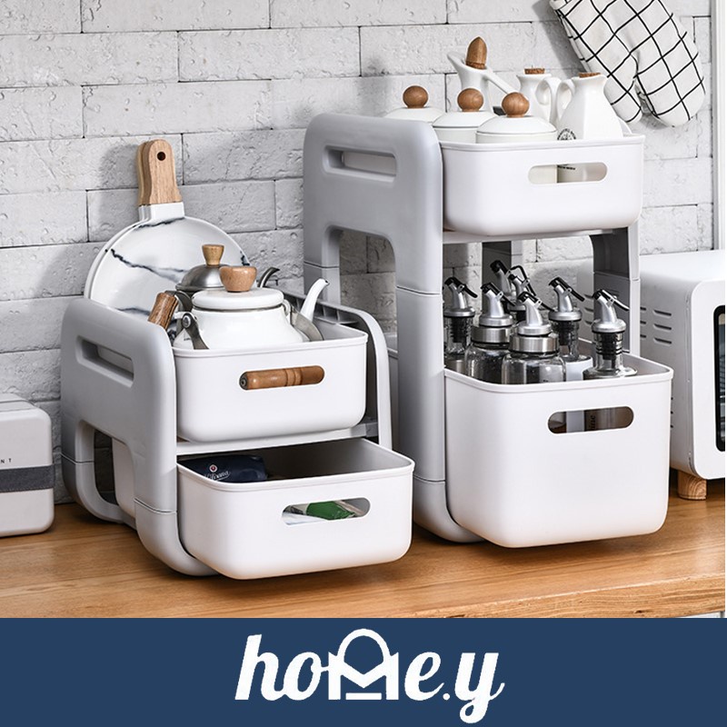 Multi Level Storage Organiser with Wheels | Shopee Singapore