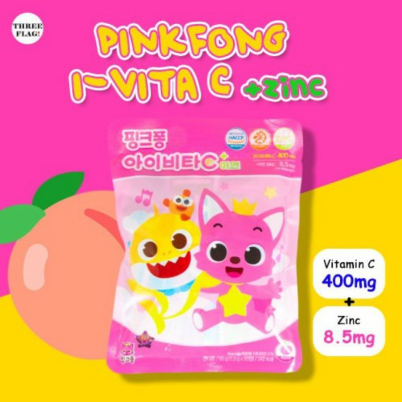 Pinkfong Candy Vitamin C Multivitamin Candy Korea Baby Shark | Shopee ...