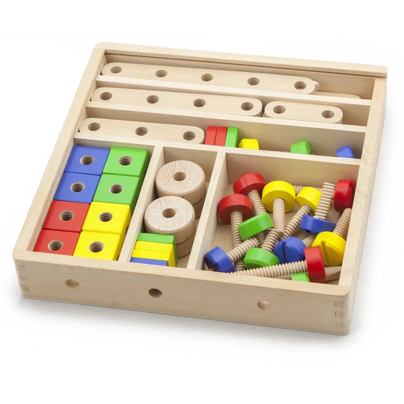 Viga: Construction Set - Children Wood Block Building Kit [KYDZ ...